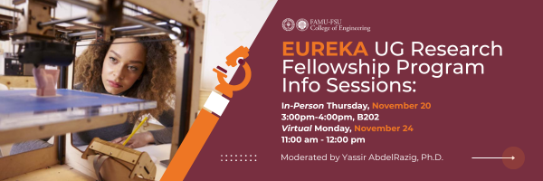EUREKA Undergrad Info Session (Virtual) | FAMU-FSU